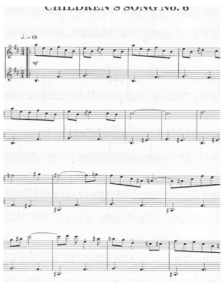 Children Song 6-Chick Corea | PDF