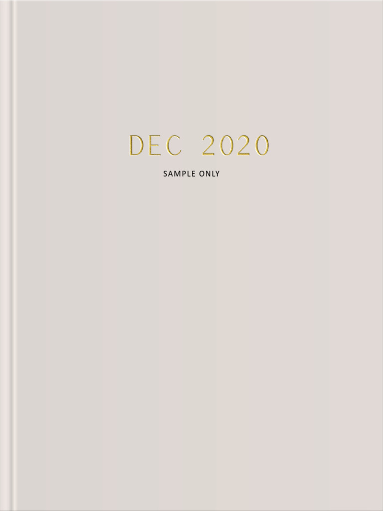 SAMPLE dated planner | PDF