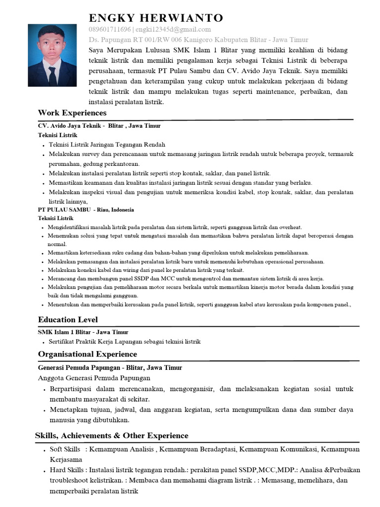 CV Engky Vers | PDF