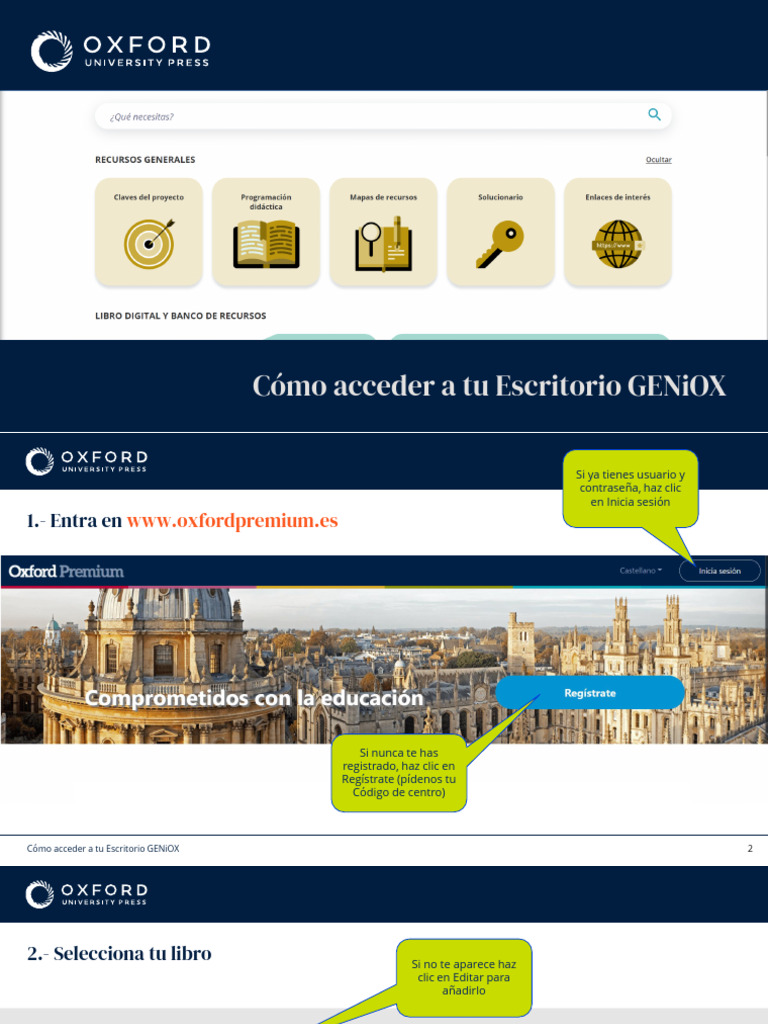 Acceder Escritorio GENi OX | PDF