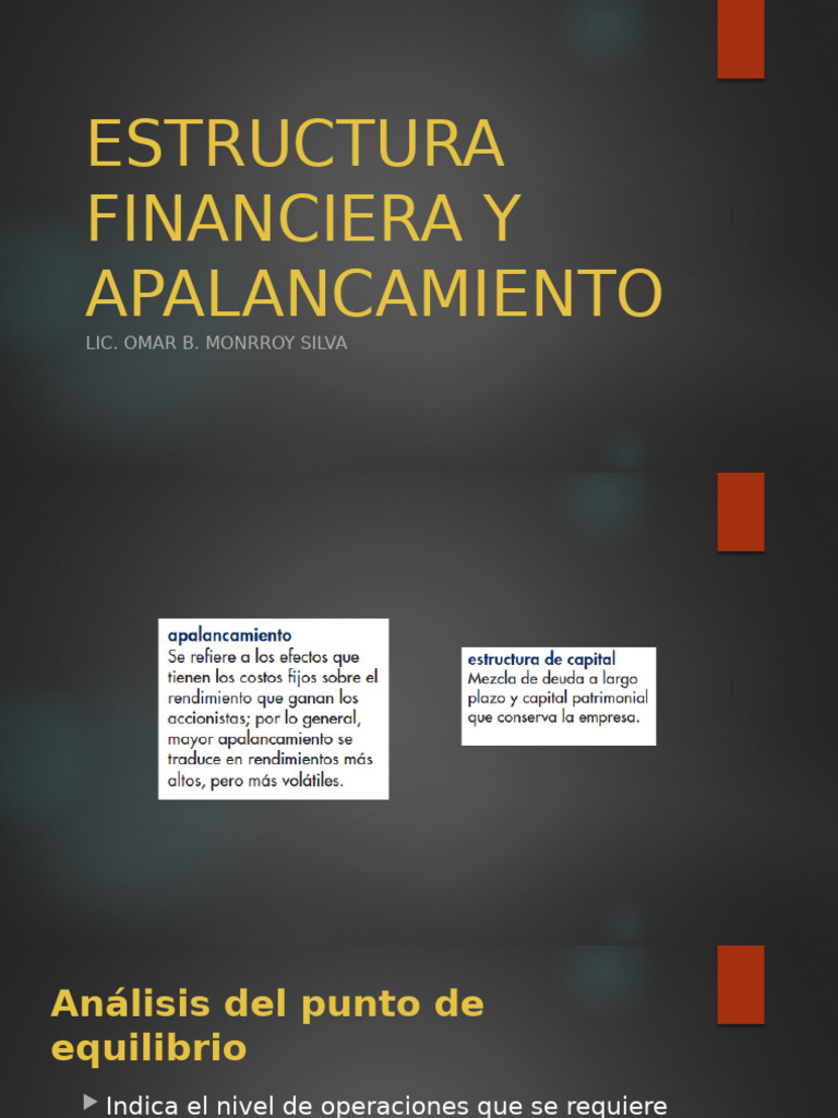 Estructura Financiera y Apalancamiento - Finanzas I | PDF