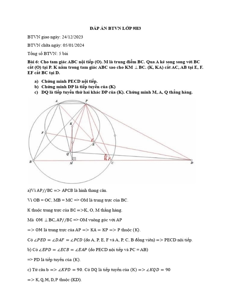 (L9H323) Đáp Án BTVN Giao Ngày 24.12.2023 | PDF