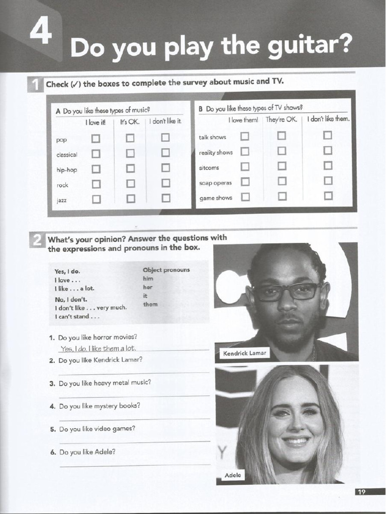 Interchange 1 5th Ed Workbook Unit 4 | PDF
