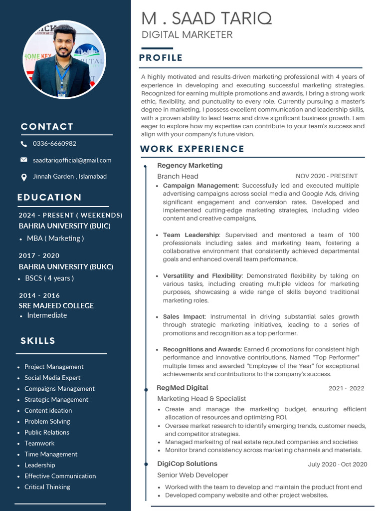 M.Saad Tariq (CV) | PDF