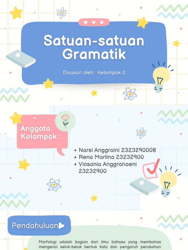 Morfologi Satuan-Satuan Gramatik Kelompok 2 - 20240831 - 090319 - 0000 | PDF