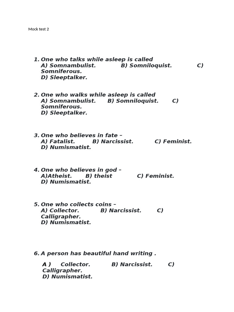 Mock Test 2-1 | PDF