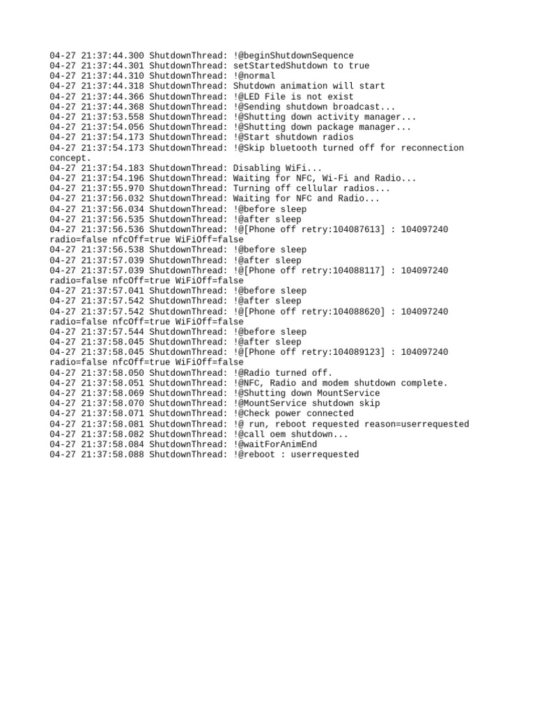 Shutdown Profile.2 | PDF