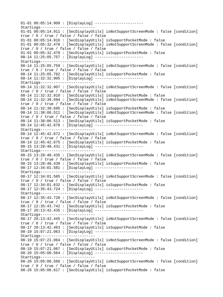 Display Setting Logs | PDF