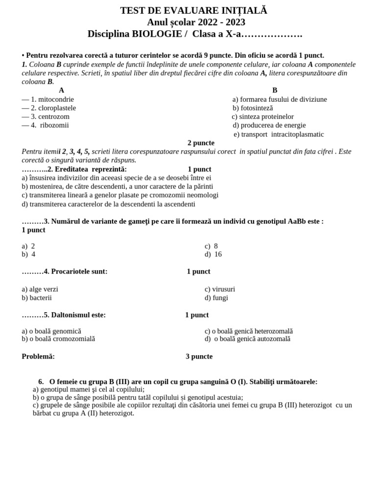 Test Initial 10 2023 | PDF