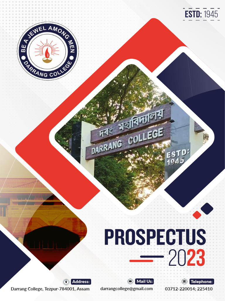 Darrang College Prospectus 2023-24 | PDF | Science