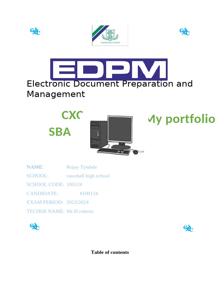 COVER PAGE Rojay Project | PDF