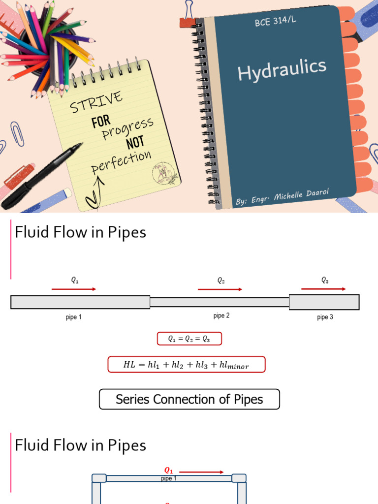 BCE 314 Lecture 13 Fluid Flow in Pipes Part 2 | PDF
