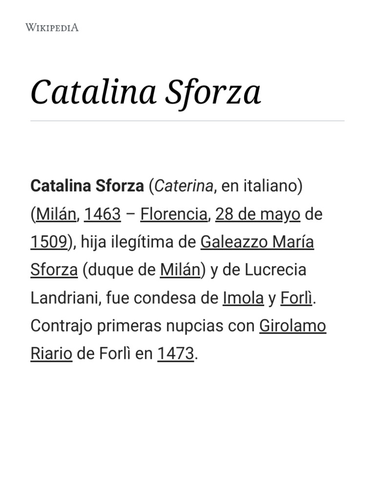 Catalina Sforza PDF