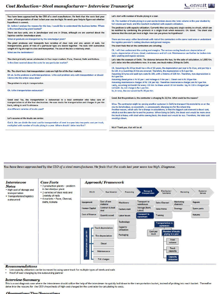 Case Transcript 1 - IIMA Consutling | PDF