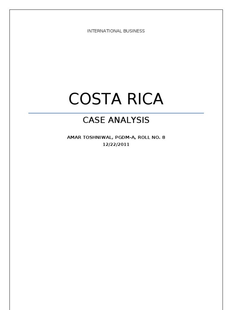 Costa Rica: Case Analysis | PDF | Samsung | Foreign Direct Investment