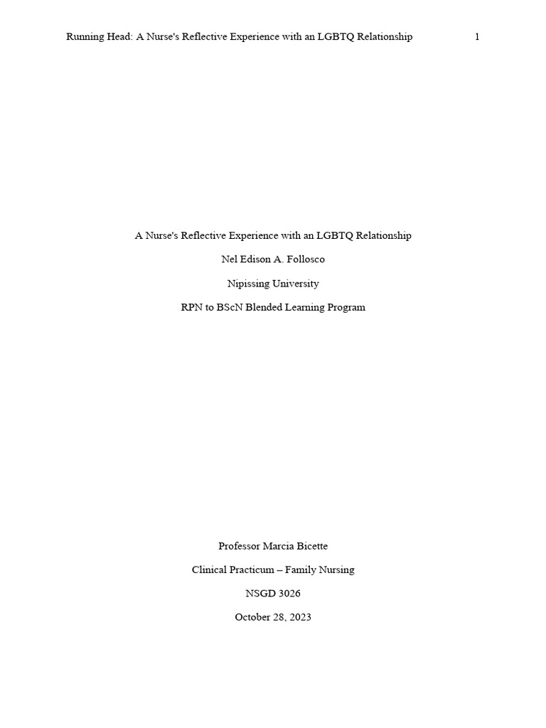 LGBTQ Reflective Journal | PDF