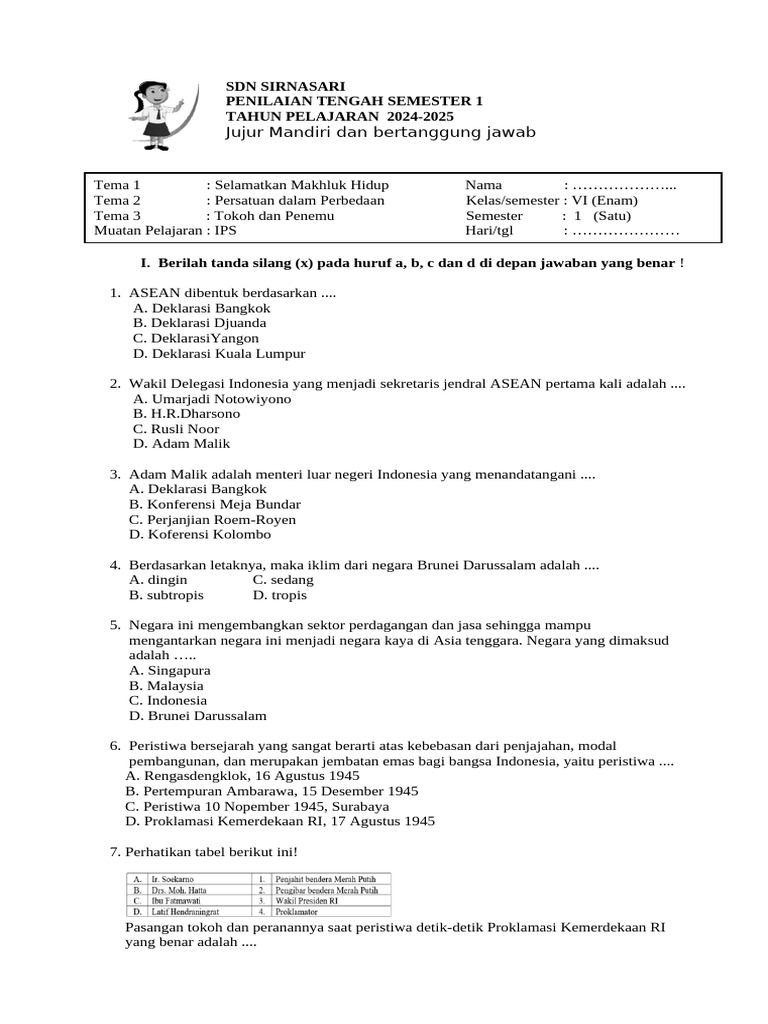 PTS IPS Semester 1 Fix | PDF