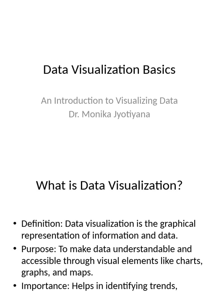 Data Visualization Basics Presentation | PDF