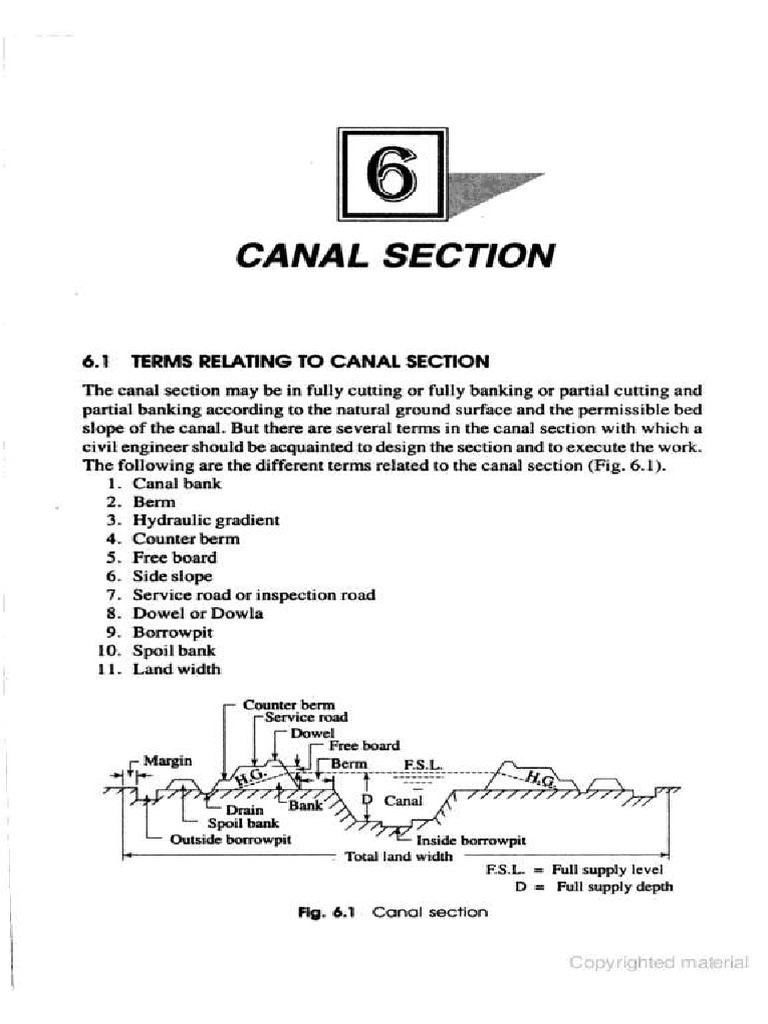 Canal Cross Section | PDF