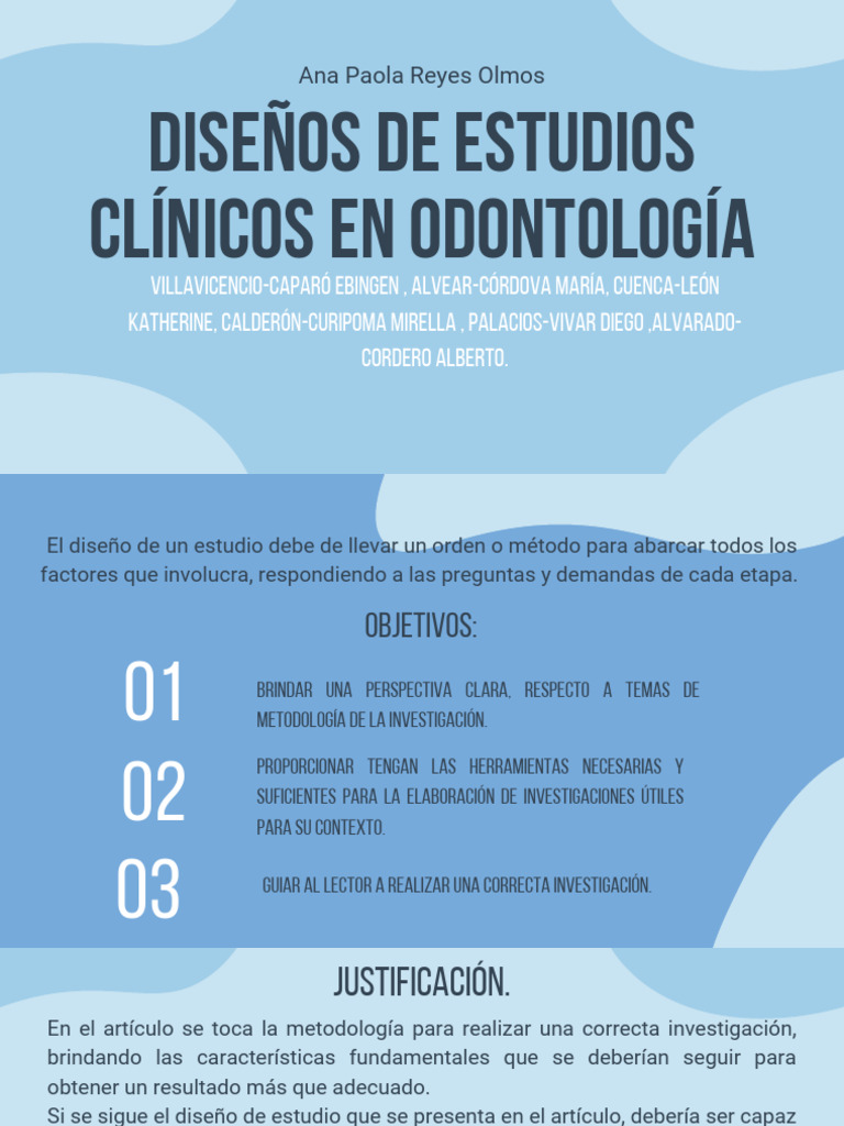 Diseños de Estudios Clínicos | PDF | Ensayo clínico | Medicina CLINICA