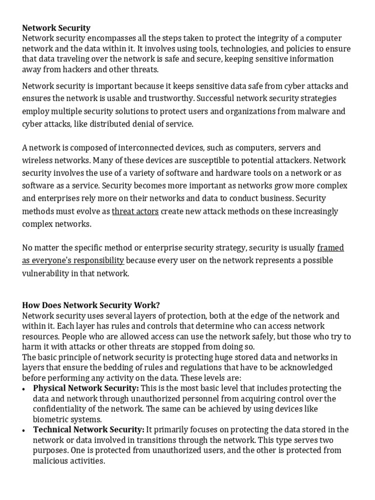 What Is Network Security | PDF