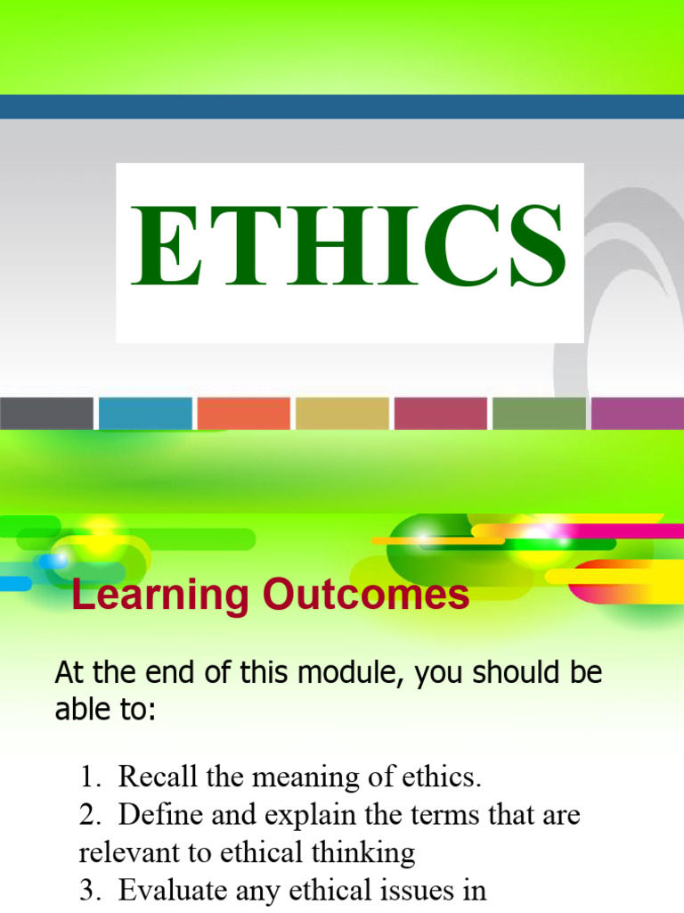 Basic Concepts: Ethics | PDF