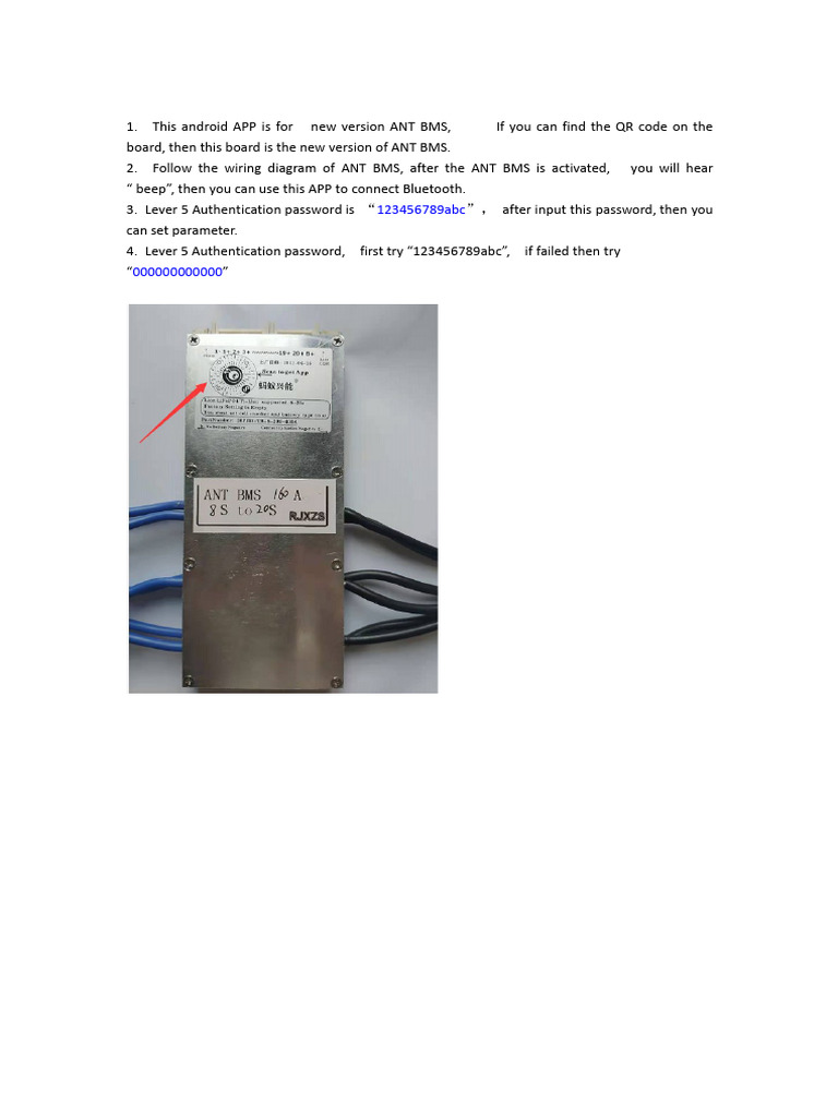ANT BMS - APP - User - Guide | PDF
