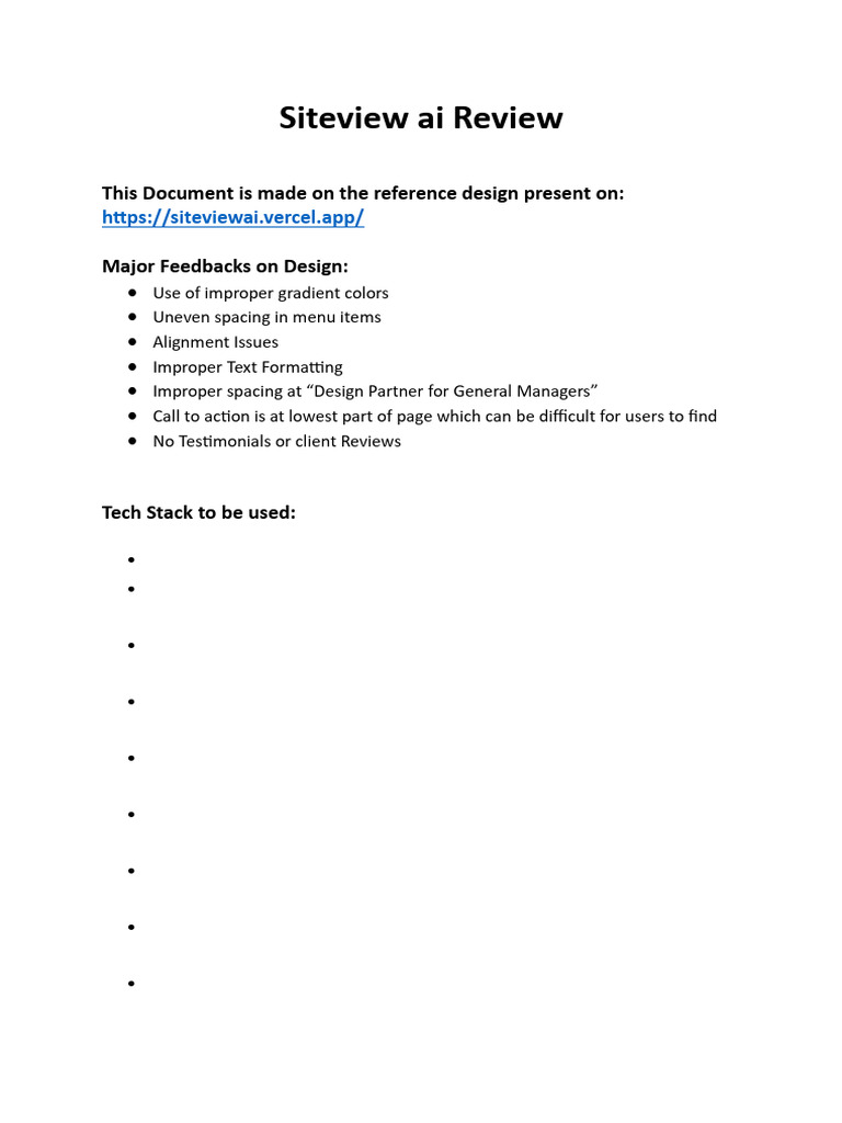 Siteview Ai Review | PDF