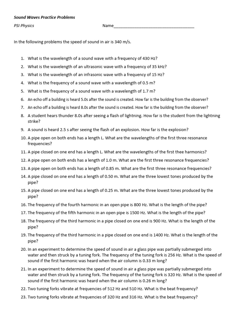 Fundamental Frequency Practice | PDF