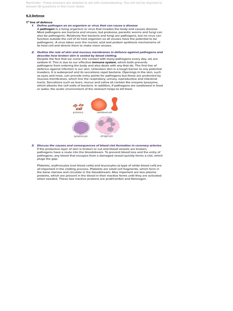 Ib Bio Notes 6.3 | PDF