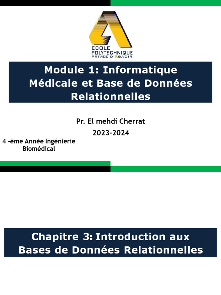 Chap3 Introduction Aux Bases de Données Relationnelles | PDF