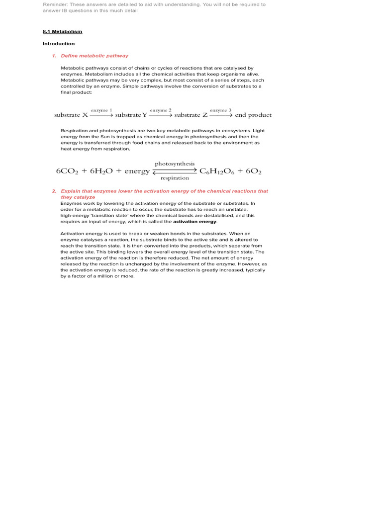 Ib Bio Notes 8.1 | PDF