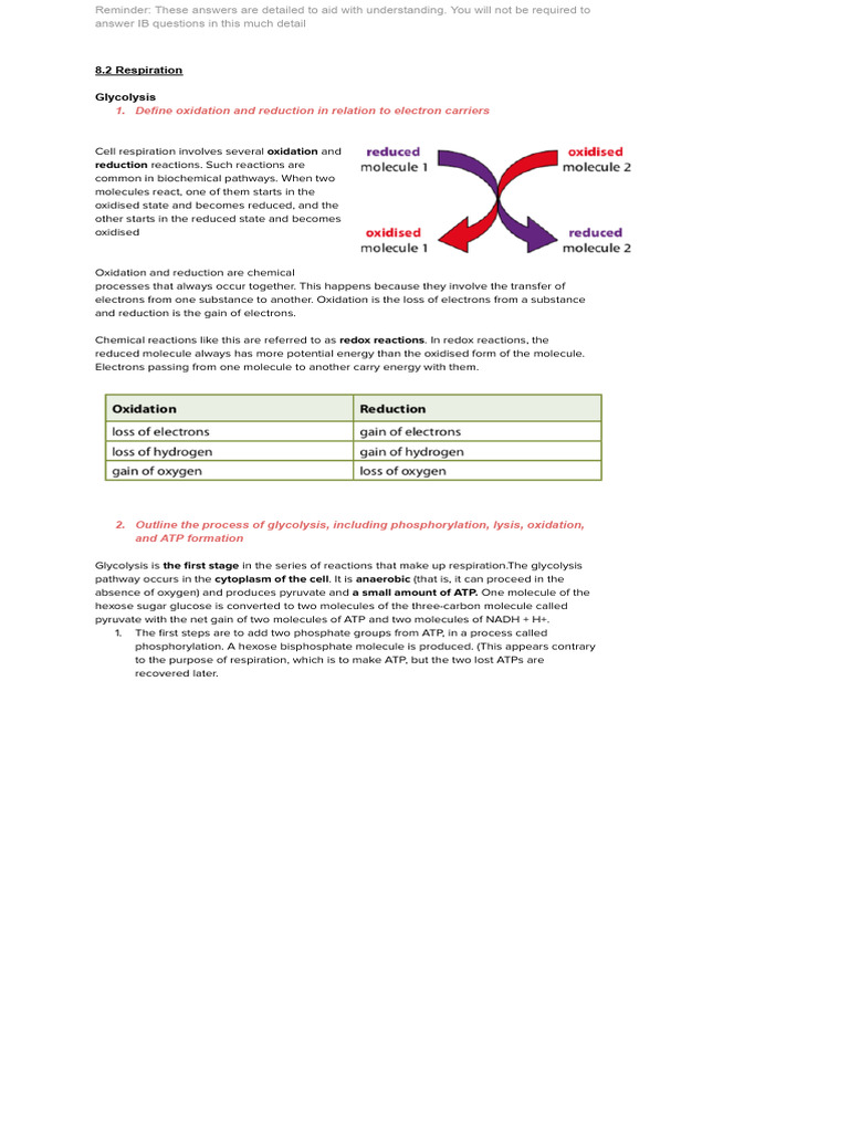 Ib Bio Notes 8.2 | PDF