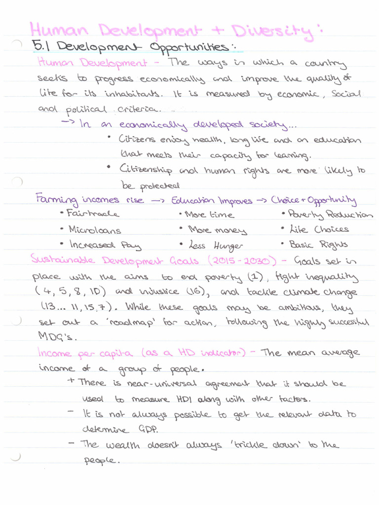 Unit 5 - Human Development & Diversity | PDF