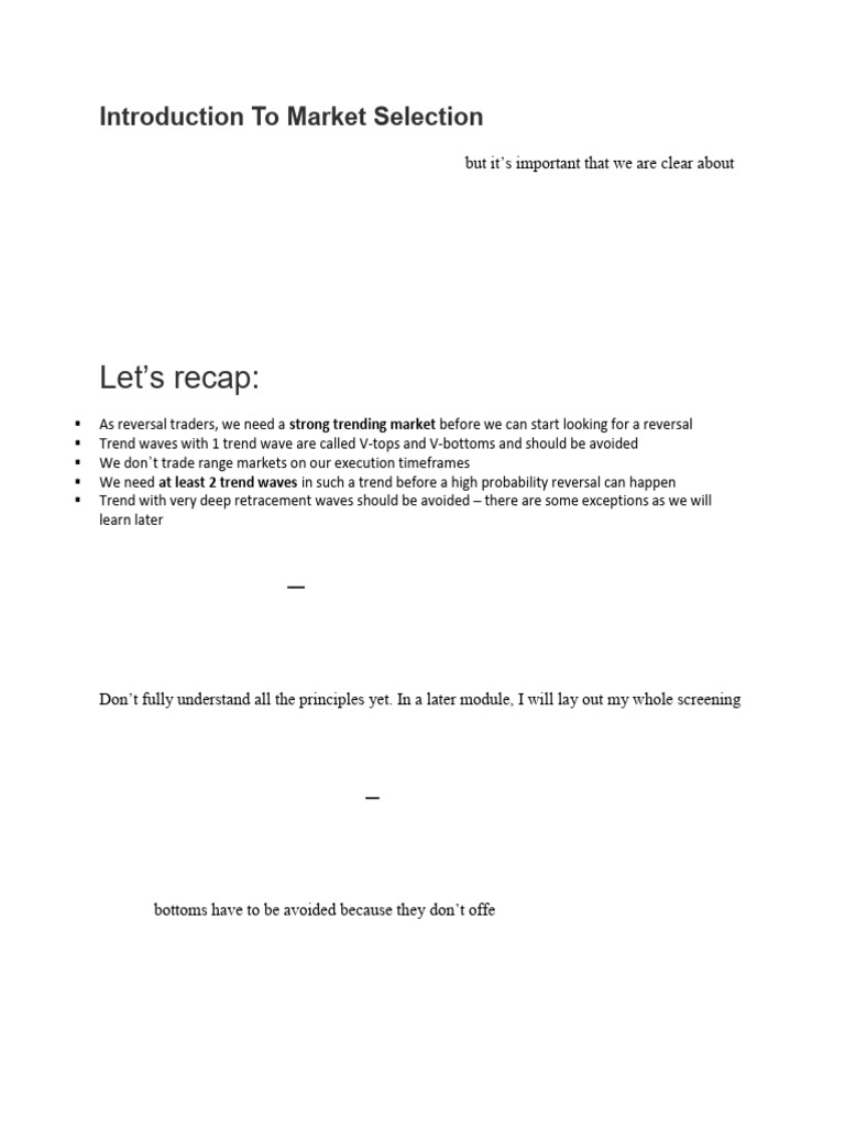 1 Introduction To Market Selection | PDF