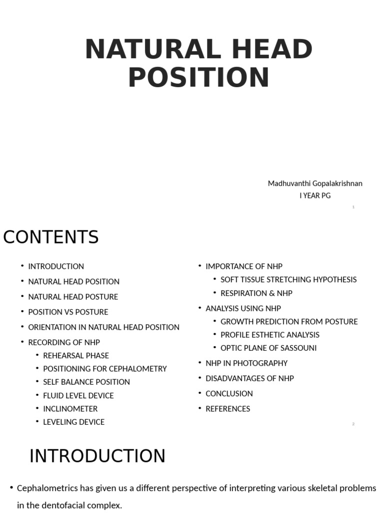 Natural Head Position | PDF