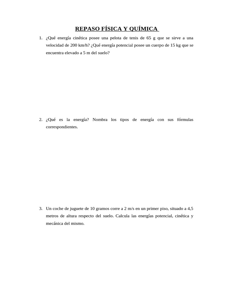 Repaso Fyq 3 | PDF