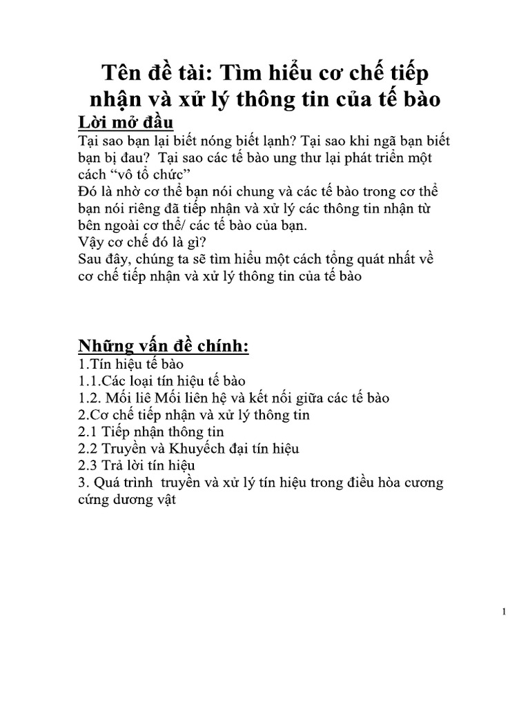 Cell Information Pdf