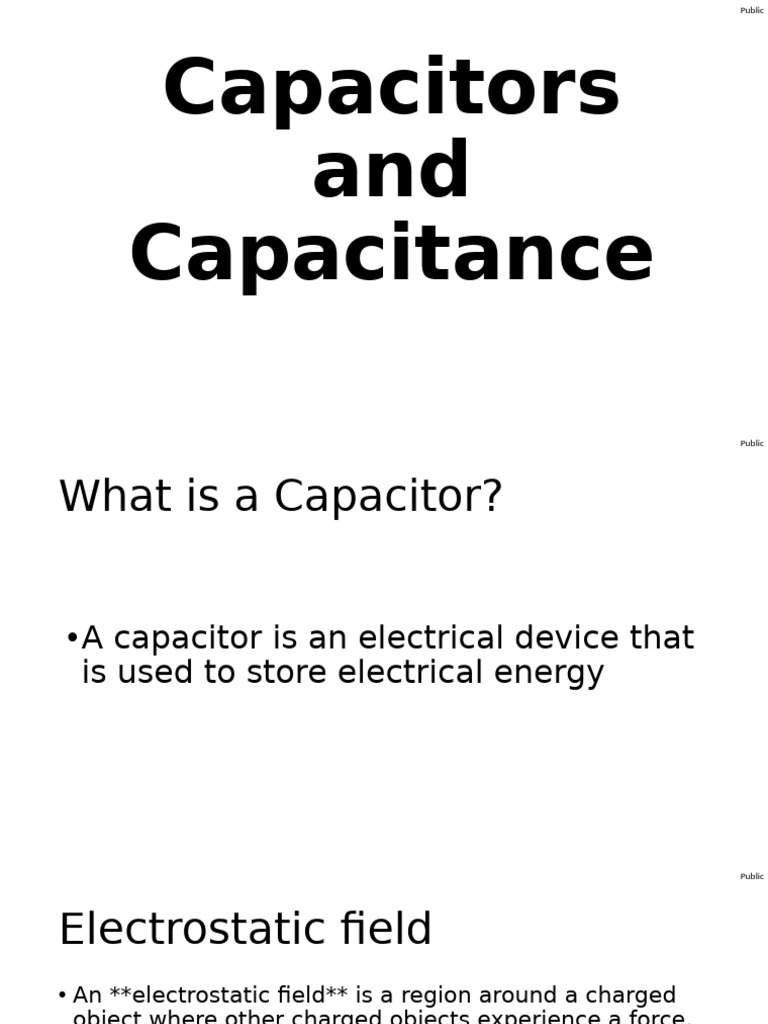 Capacitors and Capacitance | PDF