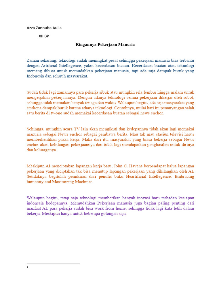 Essai Azza Baru | PDF