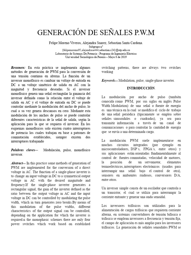 Generacion de Señales PWM | PDF