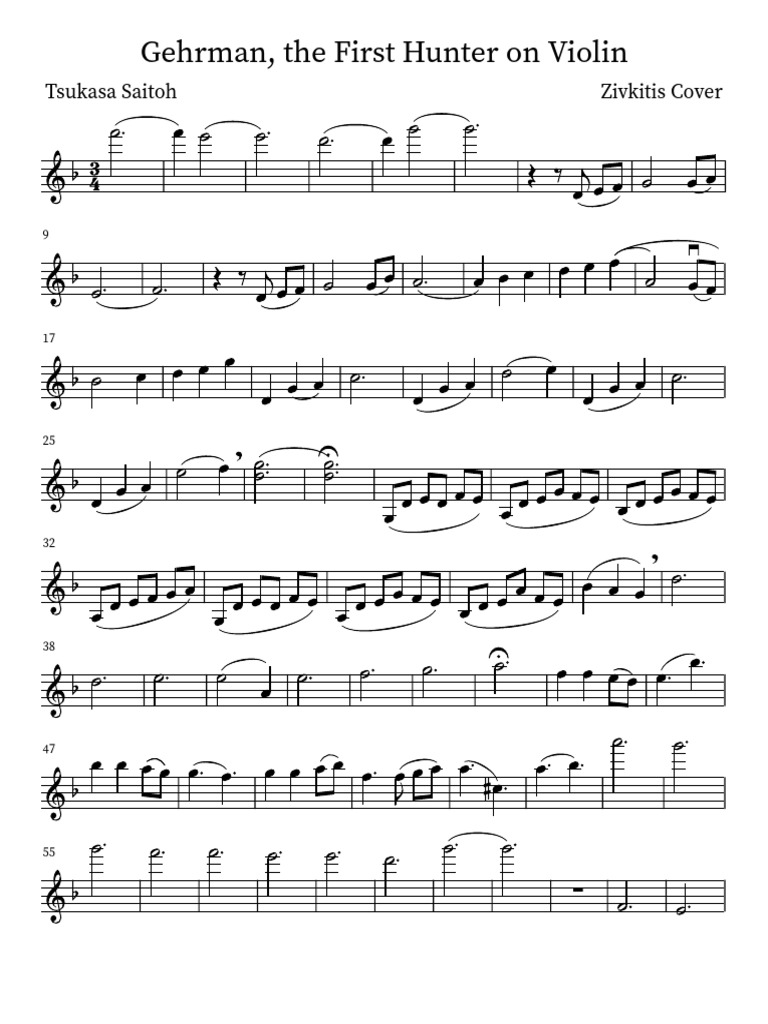 Gehrman, The First Hunter On Violin | PDF