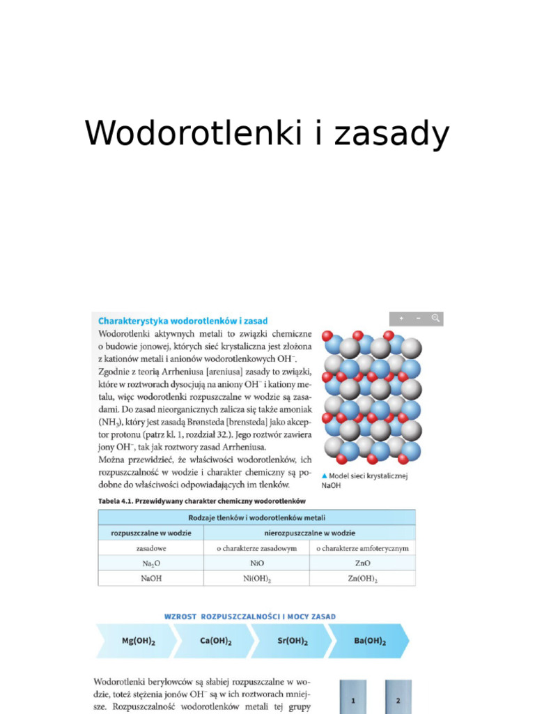 Wodorotlenki I Zasady | PDF
