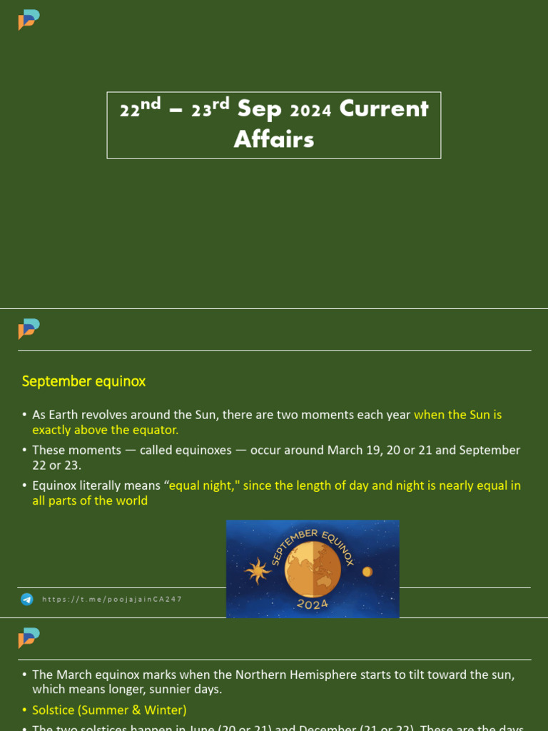 23rd Sep 2024 Current Affairs | PDF