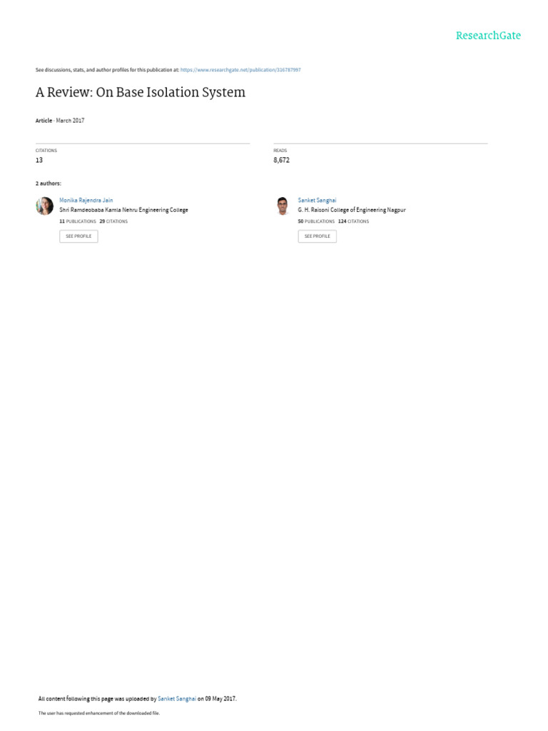 Are View On Base Isolation System | PDF