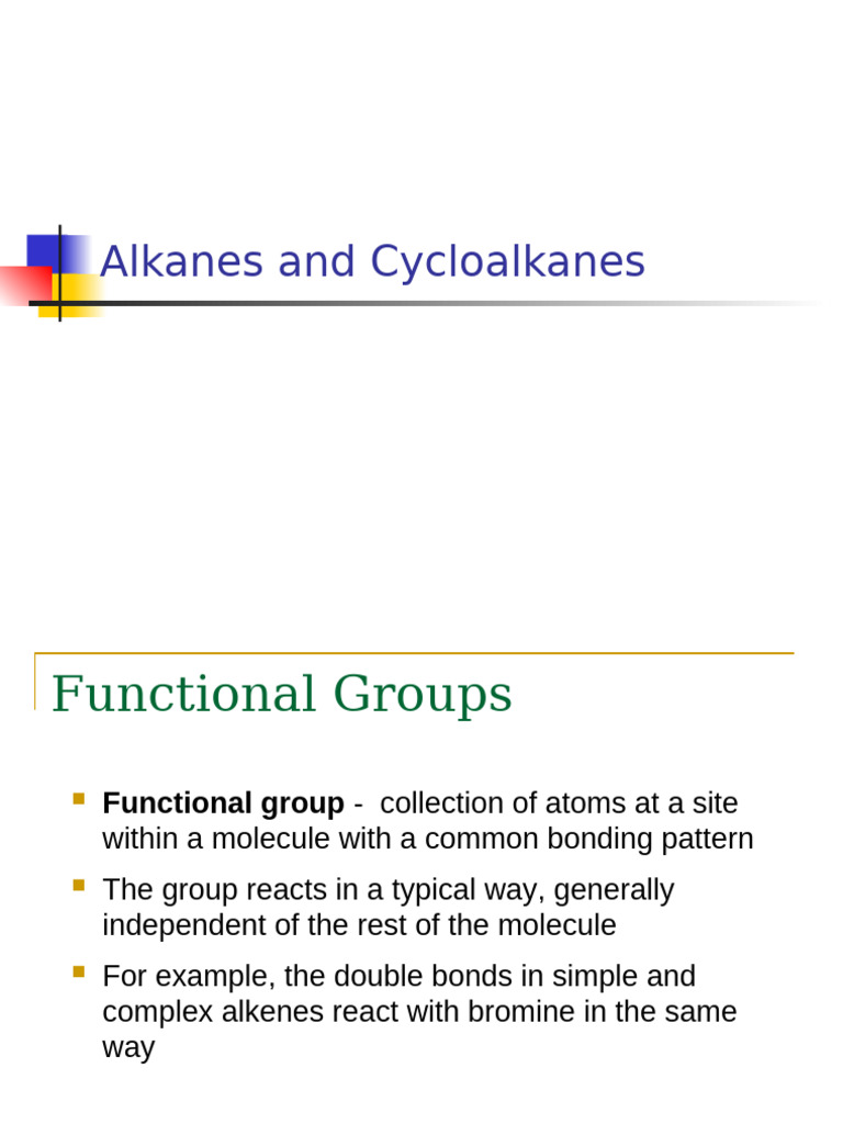 Alkanes and Cycloalkanes | PDF