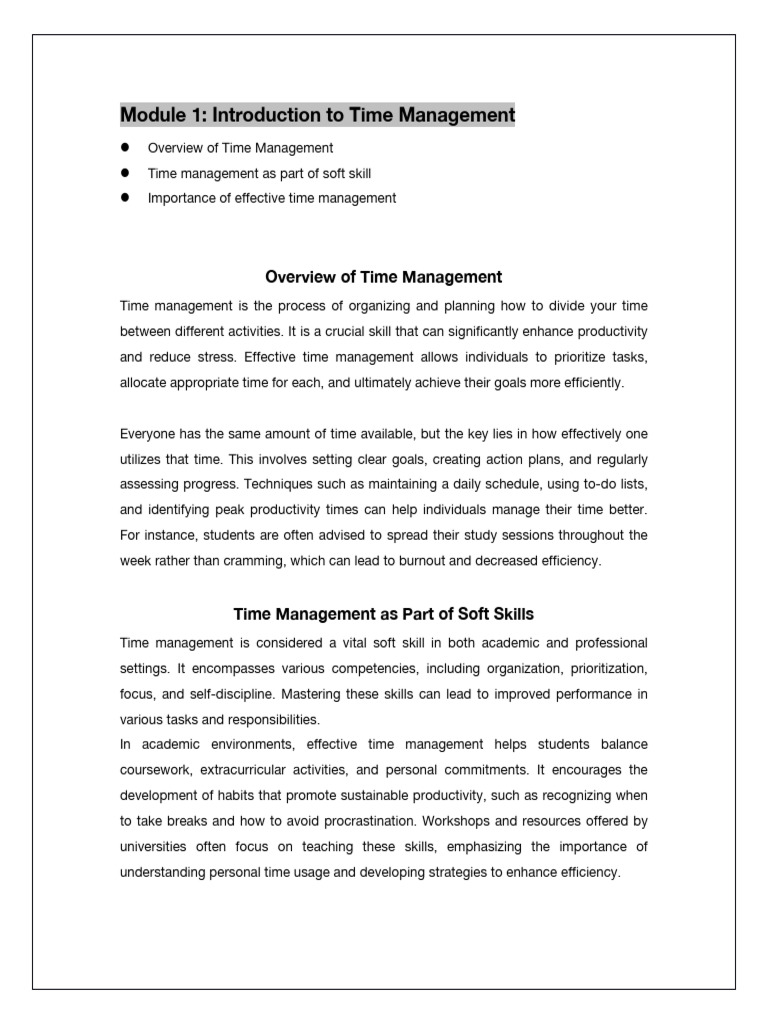 Mastering Time Management Skills | PDF | Time Management | Professional Skills