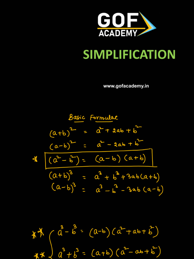 Simplification Class Notes | PDF