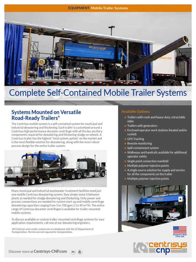 EQUIPMENT Mobile Trailer System | PDF