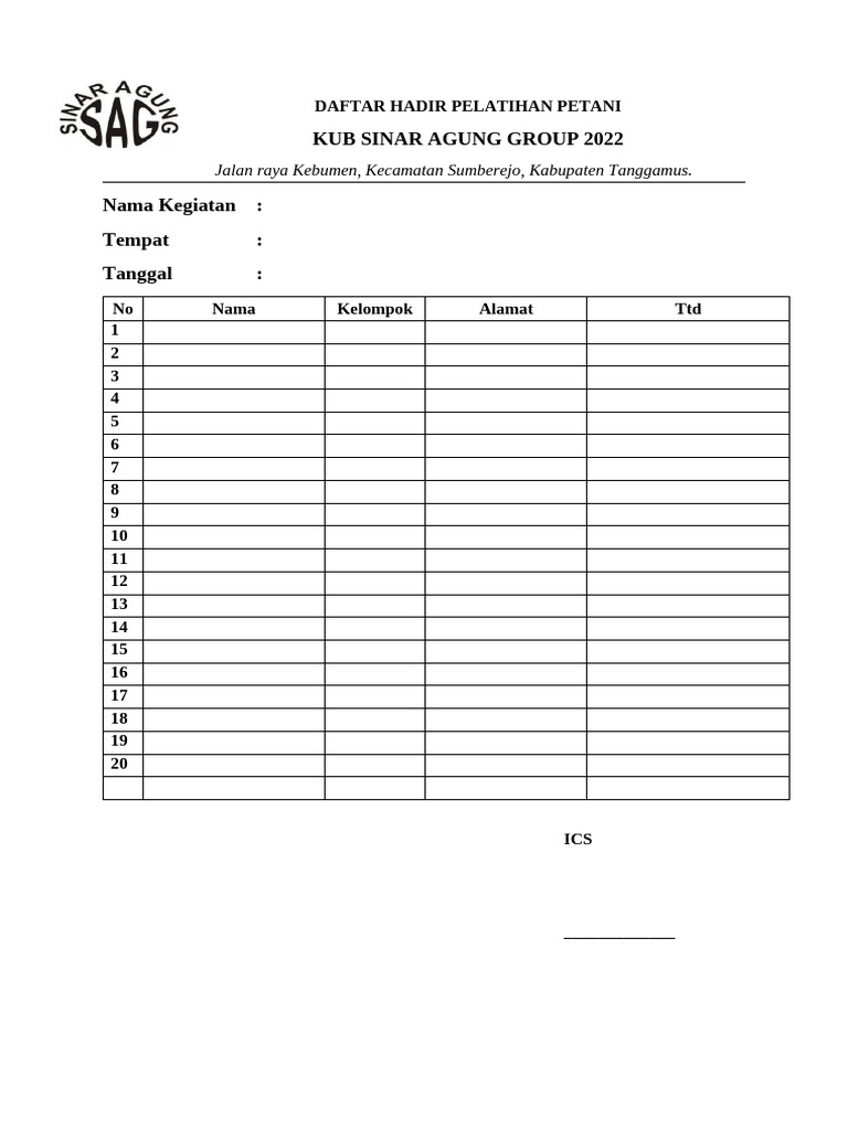 Form Absensi Pelatihan Apd (Repaired) | PDF